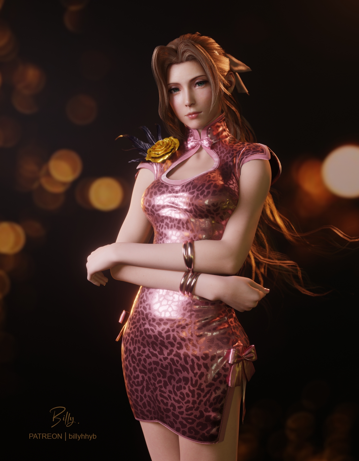 billy final fantasy final fantasy vii aerith gainsborough cg chinadress tagme | #1124815 | yande.re